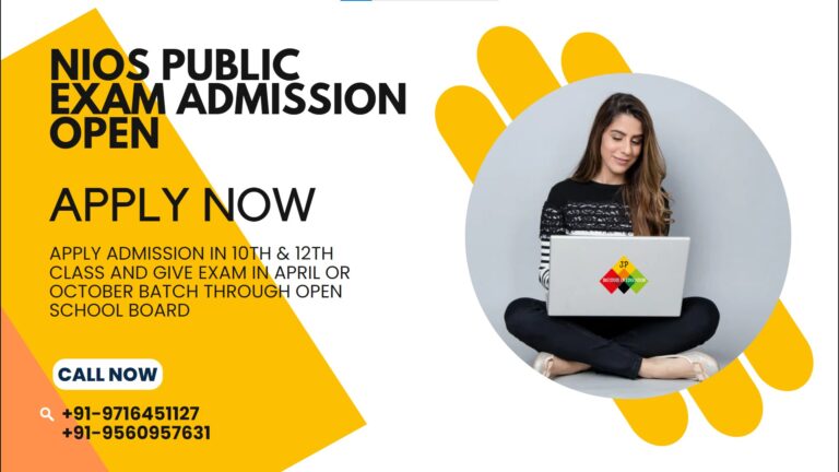 NIOS PUBLIC EXAM FOR 10TH & 12TH CLASS